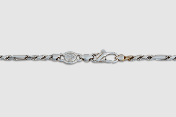 14k White Gold Figaro & Rope Chain – Foundwell